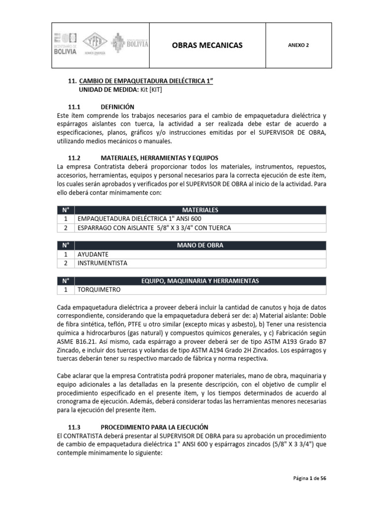 Anexo 2 - Obras Mecanicas | PDF