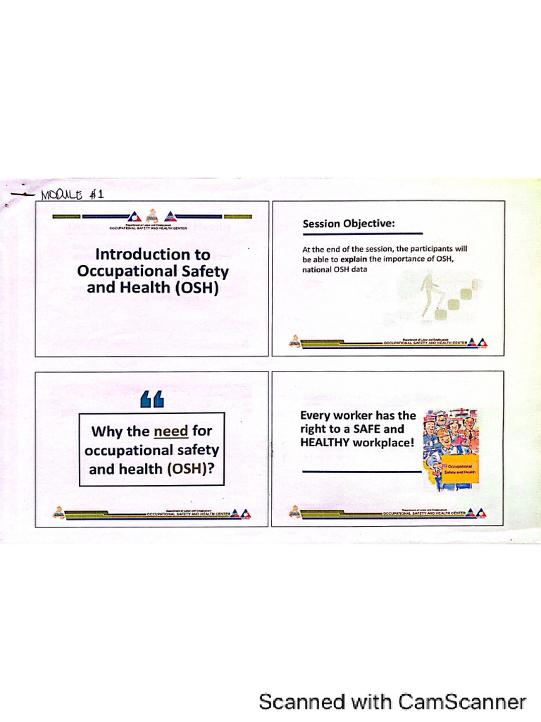 Osh Module 1 | PDF