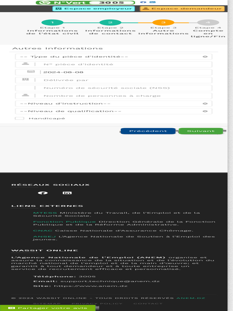 Wassit Online ANEM | PDF