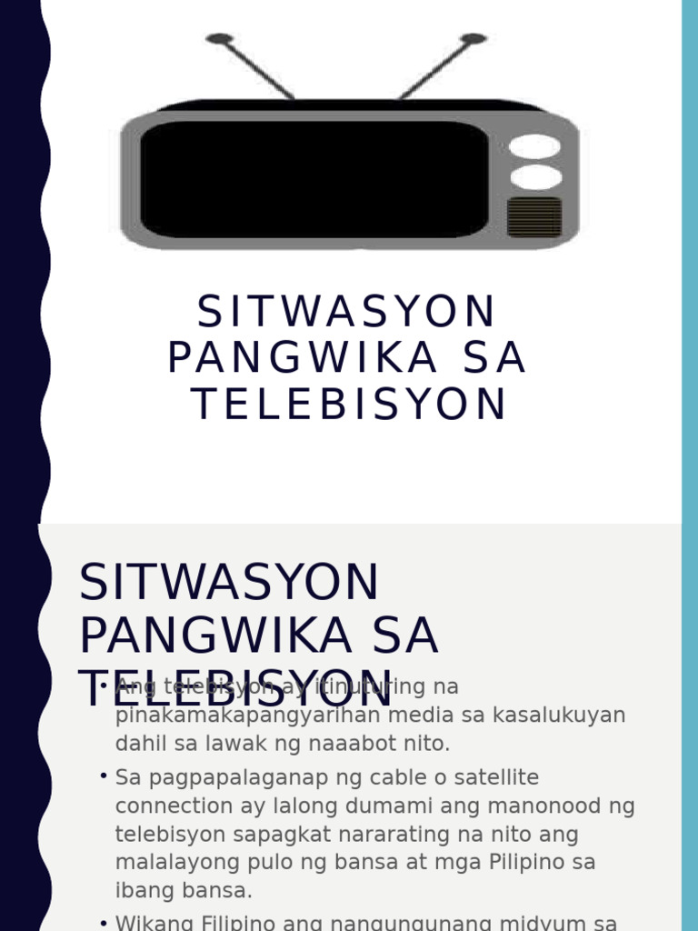 Sitwasyon Pangwika Sa Telebisyon | PDF