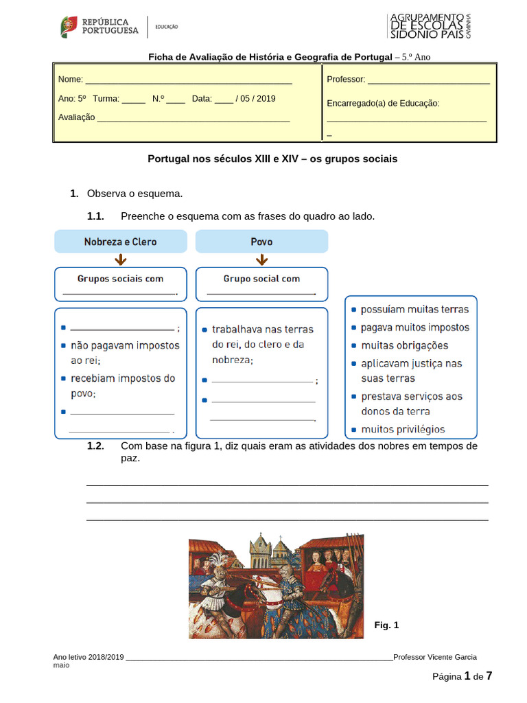 Ficha Avaliação HGP | PDF