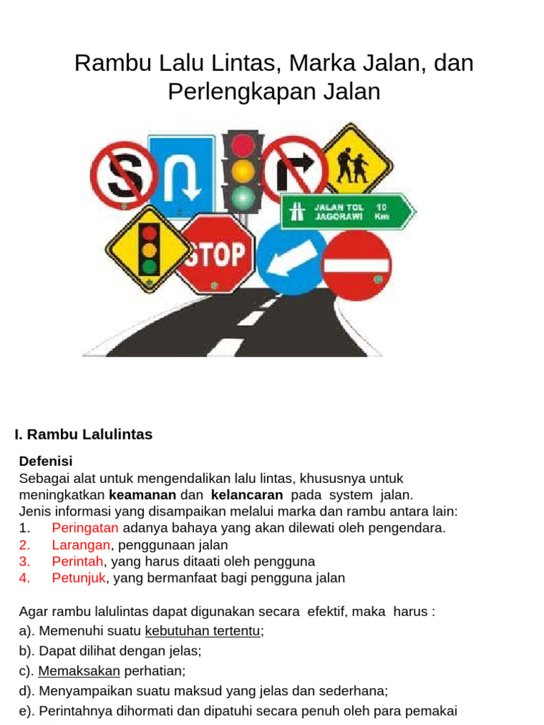 Rambu, Marka, Dan Perlenkapannya | PDF