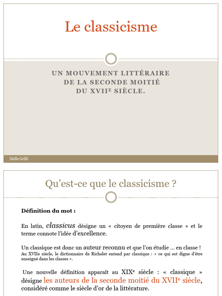 Le-Classicisme - 2 Par Naim | PDF