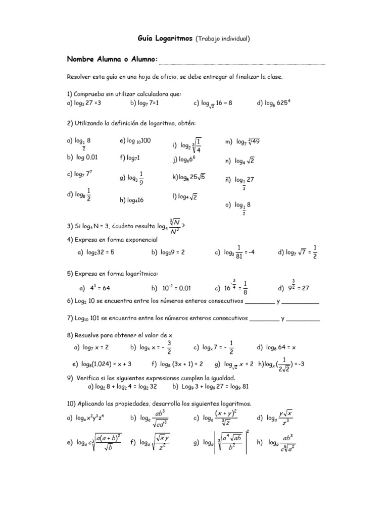 logaritmo | PDF