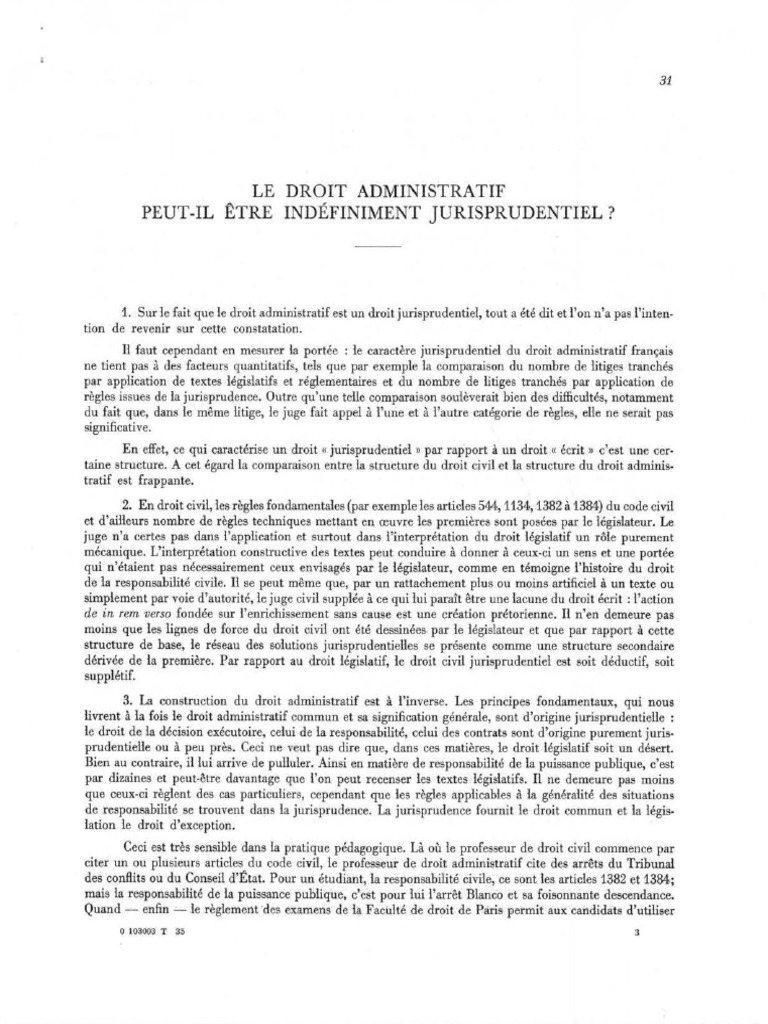 1979-1980 - EDCE - Georges Vedel - Le Droit Administratif Peut-Il Être ...