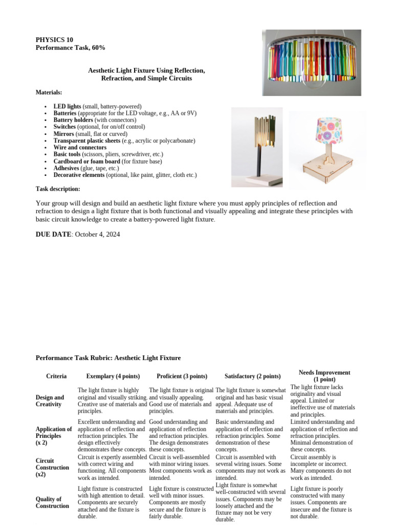 Performance Task | PDF