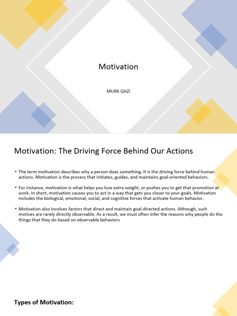 Motivation | PDF