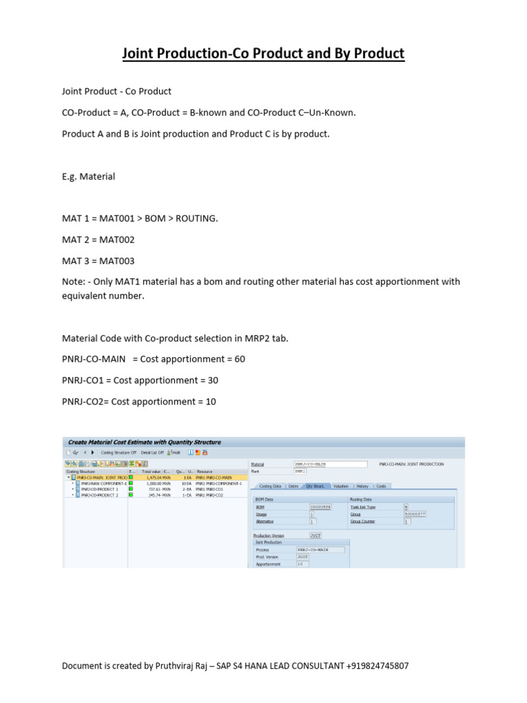 Joint Production and Cost Apportionment | PDF | Business | Computers