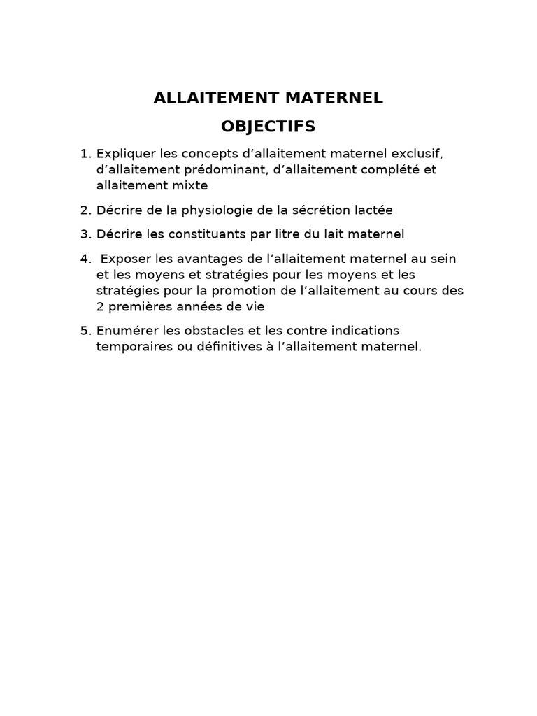 Allaitement Maternel | PDF