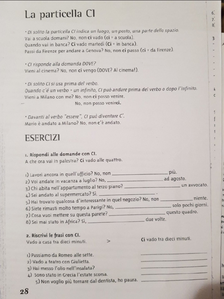 Pronomi, Ci y Ne | PDF