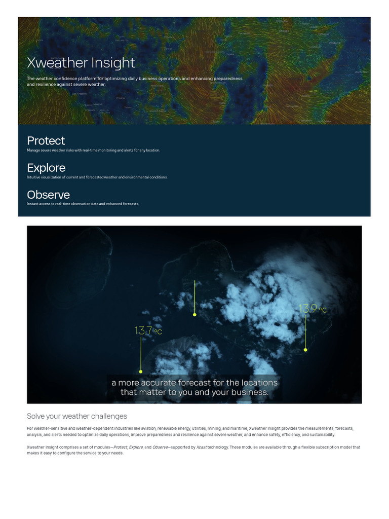 Xweather Insight - The Weather Confidence Platform - Xweather | PDF