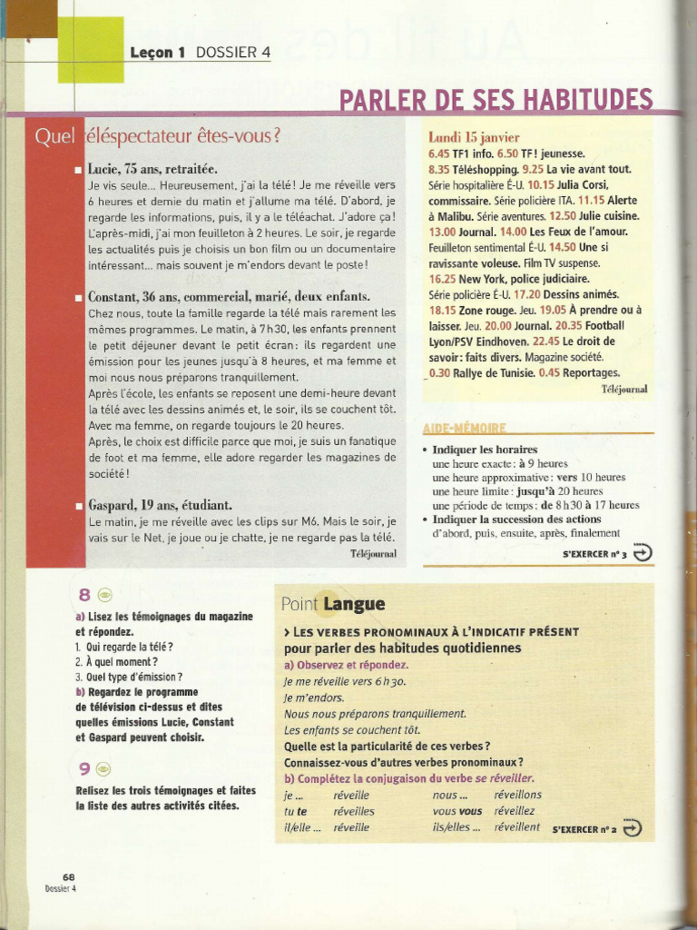 Parler de Ses Habitudes | PDF