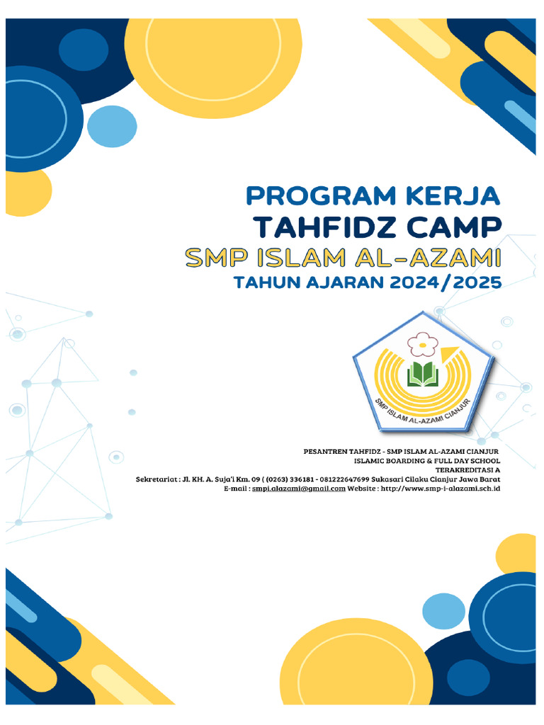 Program Kerja Tahfidz Camp Ta 2024-2025 | PDF