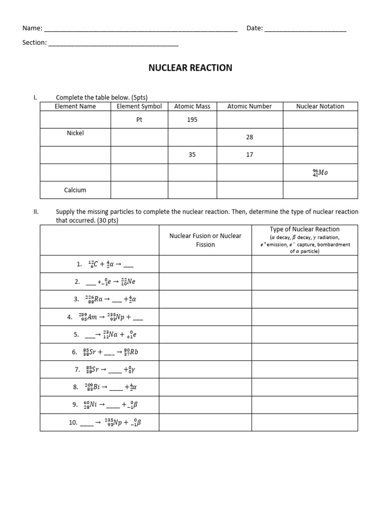 Nuclear Processes | PDF