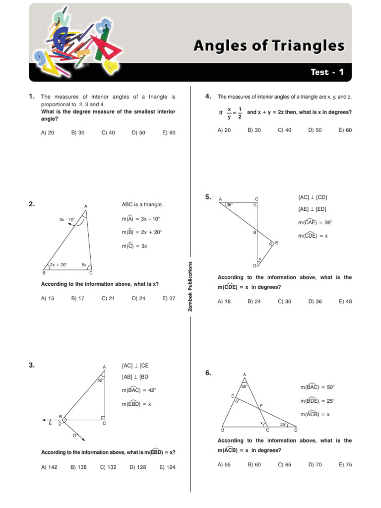 2 Angles of Triangles 1 | PDF