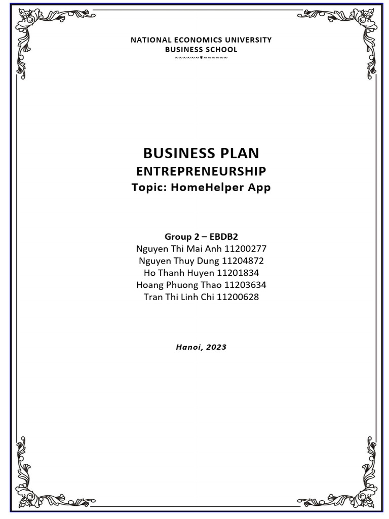 EBDB2 Group 2 Business Plan | PDF