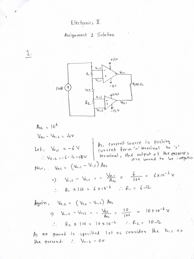 232 EEE 2103 B Assignment 1 Solution | PDF