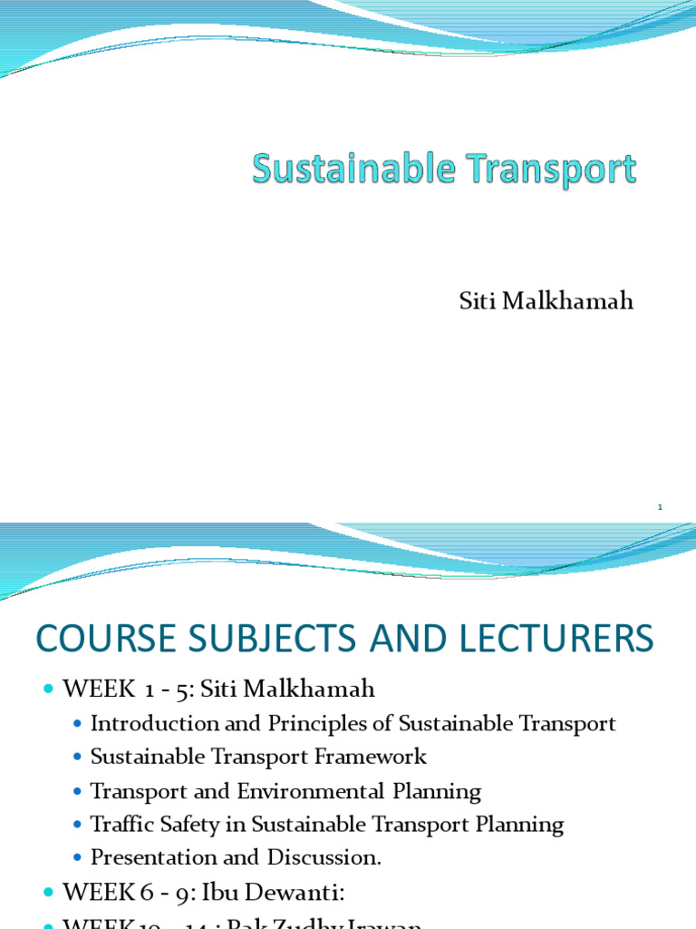 Sustainable Transport Planning 2022 | PDF