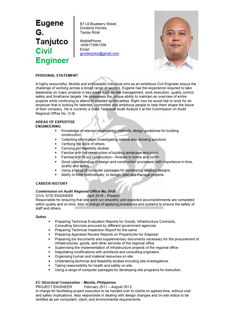 CV Eugene G. Tanjutco | PDF