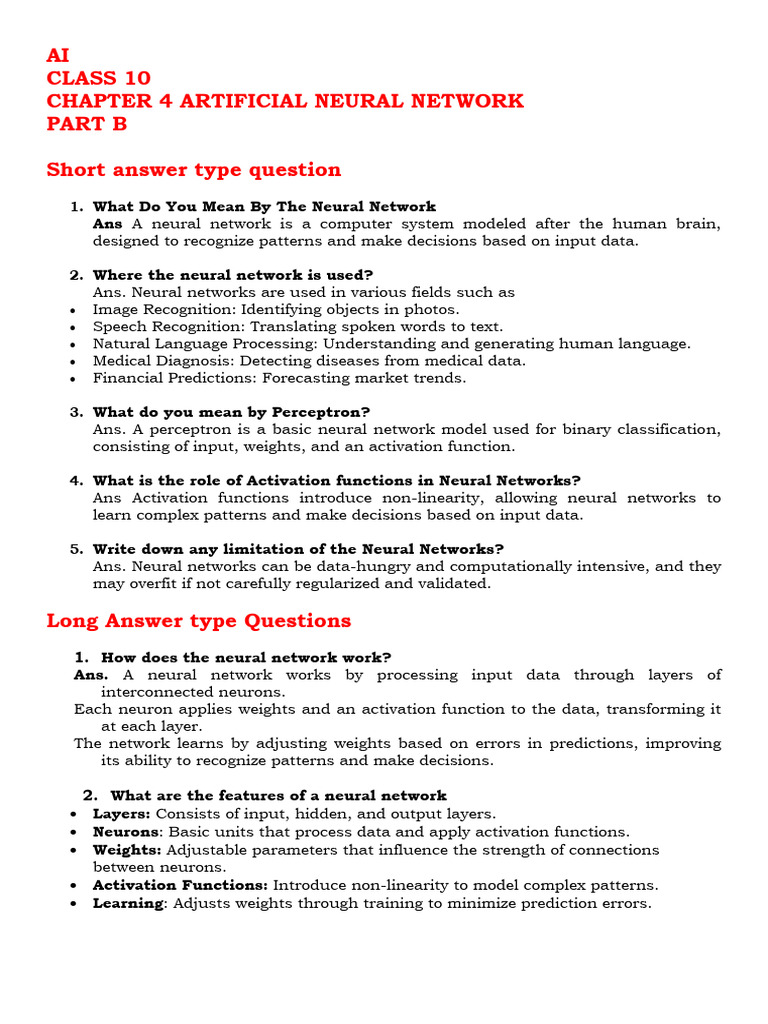Chapter 4 Artificial Neural Network | PDF