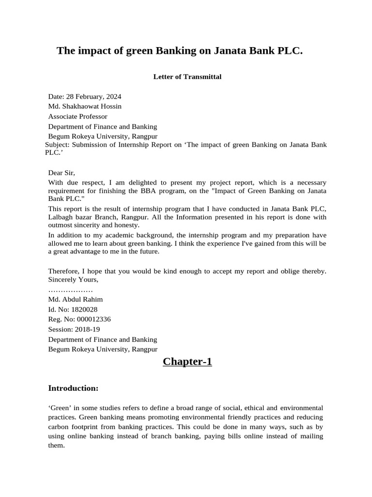 Green Banking All | PDF