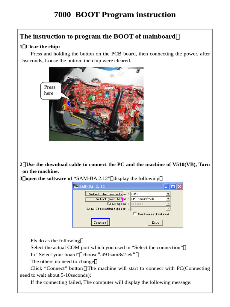 7000 BOOT Program Instruction | PDF