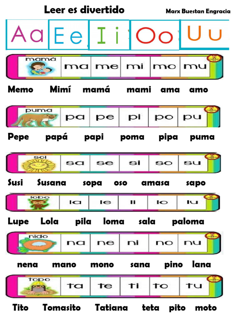 Silabas y Palabras | PDF