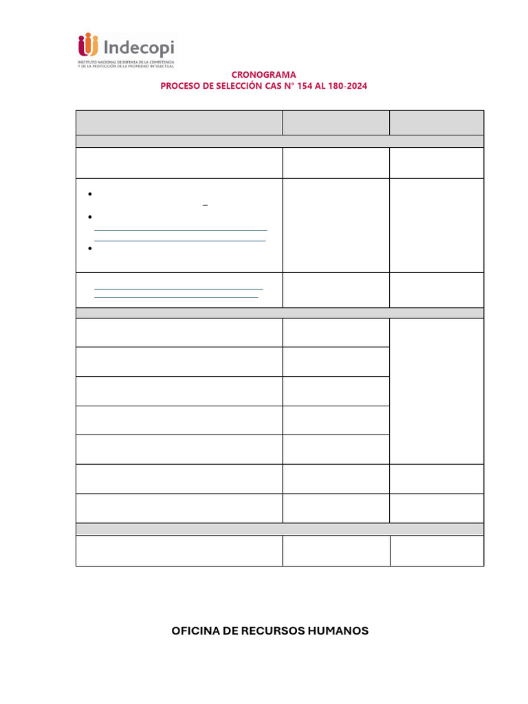 Cronograma Grupo Xiv Cas 154 180 2024 | PDF
