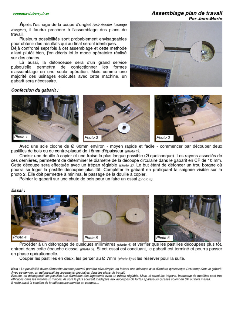 Assemblage plan de travail | PDF