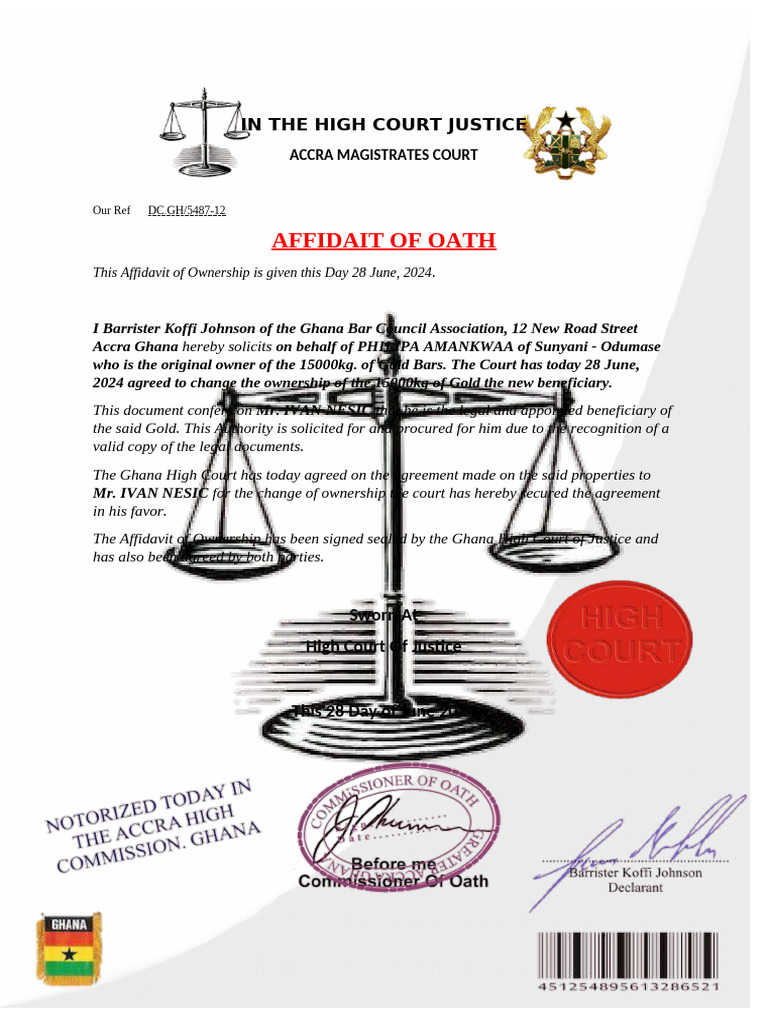 Affidavit of Oath | PDF