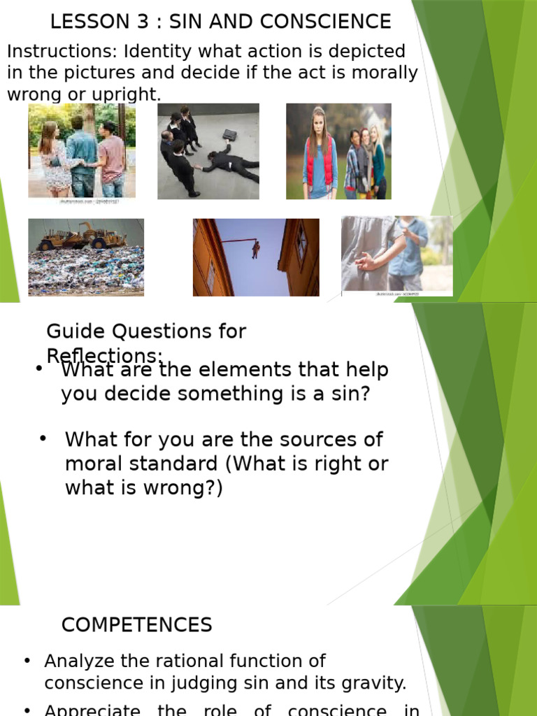 Lesson 3 On Sin and Conscience | PDF