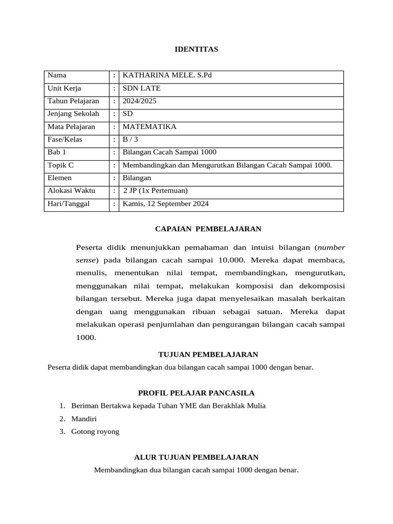 Ai - Ma MTK Kelas 3 | PDF