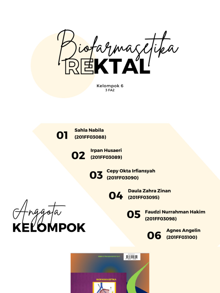 Salsa Davincy - K6 - Biofarmasetika Rektal | PDF