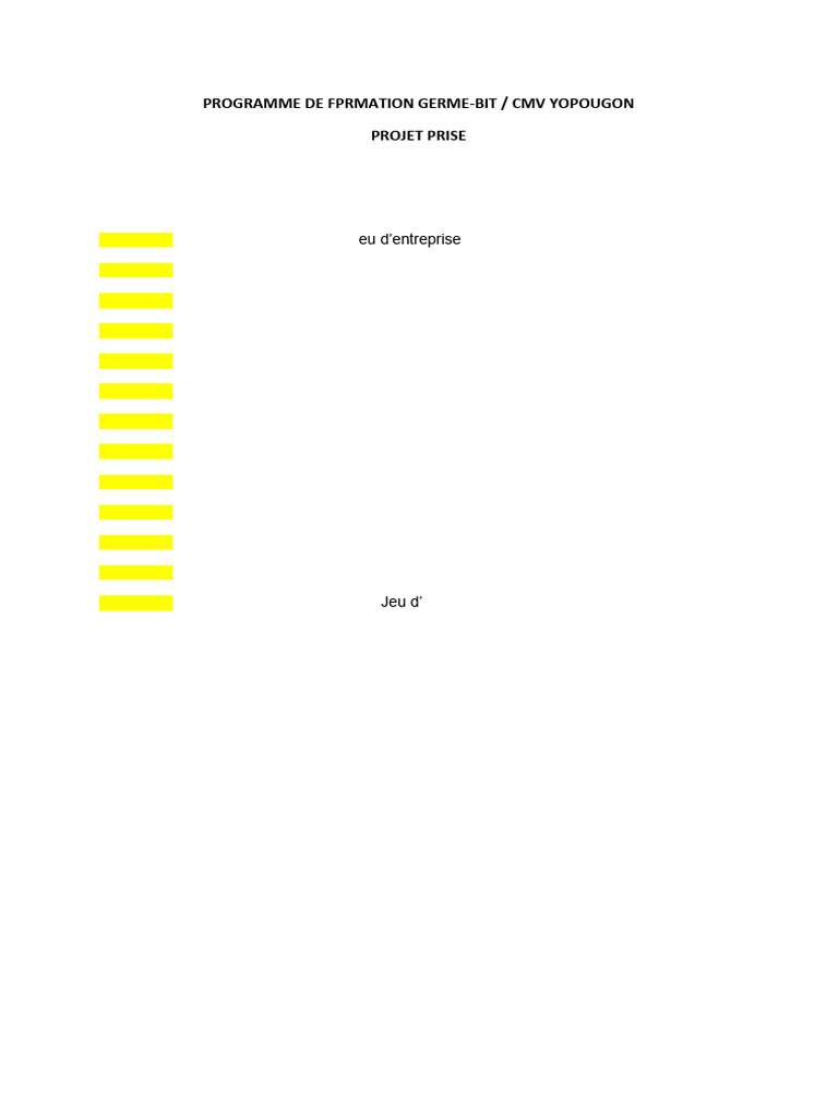 Programme de Fprmation Germe | PDF