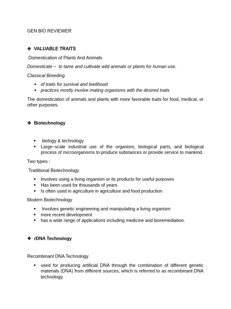 Gen Bio Reviewer | PDF
