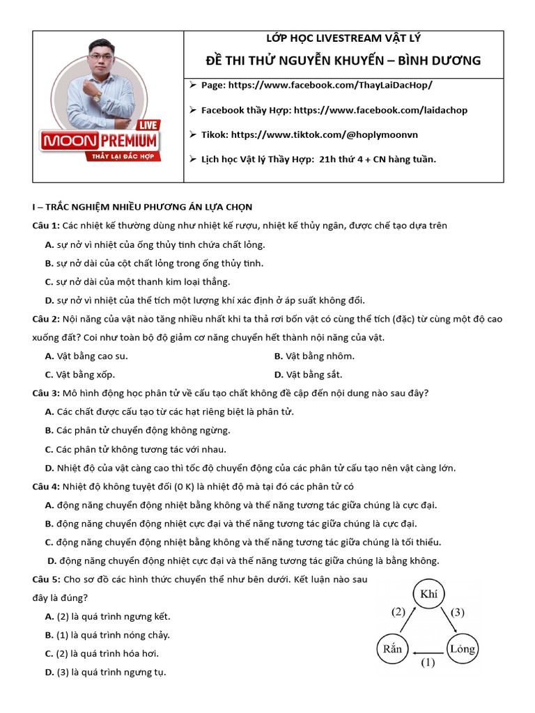Thi TH Nguy N Khuy N Bình D: L PH C Livestream V TLÝ | PDF
