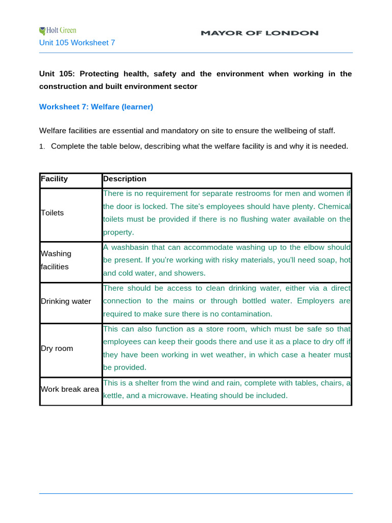 Unit 21_ws_7_welfare_learner sheet | PDF