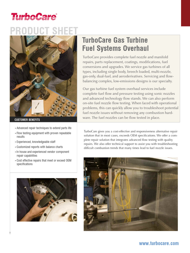 Fuel System Overhaul Product Sheet | PDF