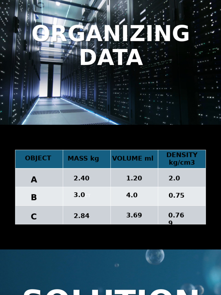 Organizing Data | PDF