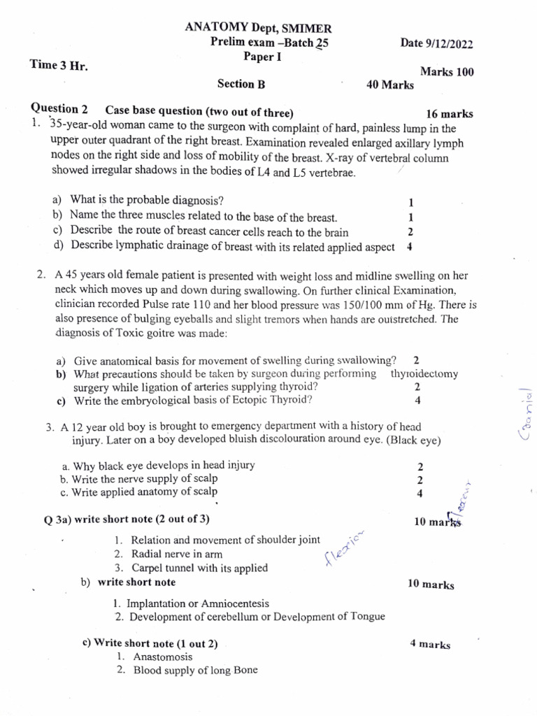 Anatomy - 1, Smimer Paper | PDF