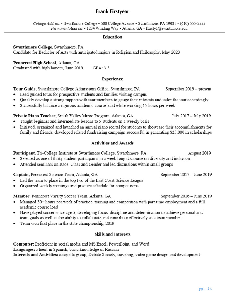 CV Cover Letter Sample | PDF