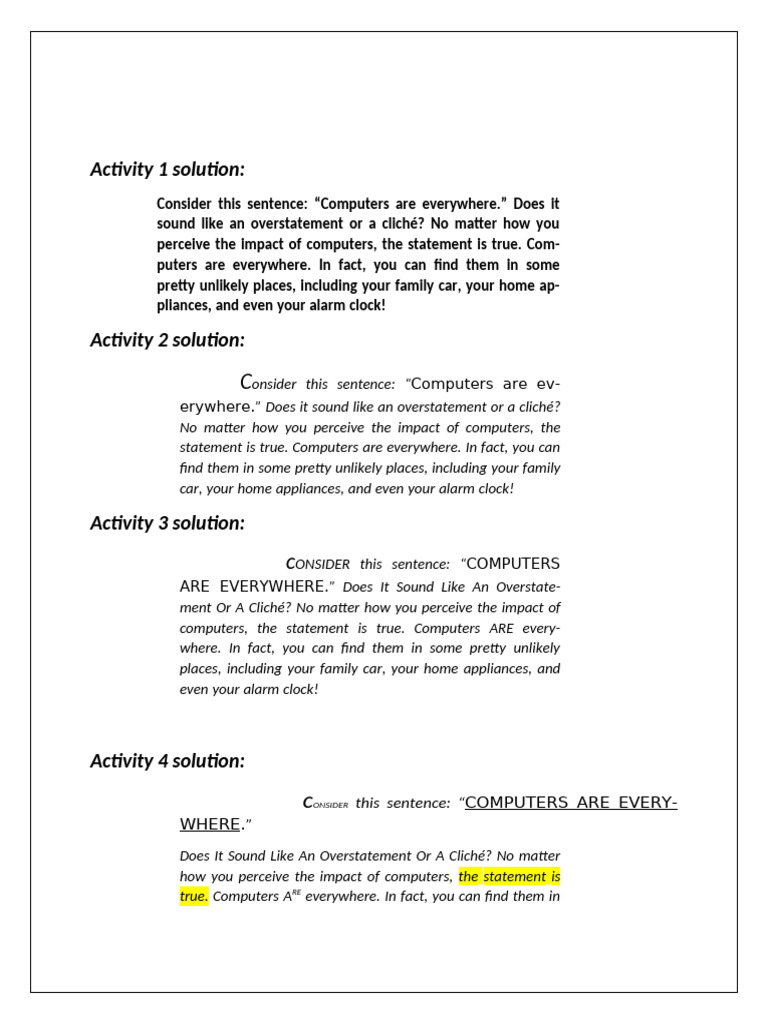 Ict Activities Solutions | PDF | Computing