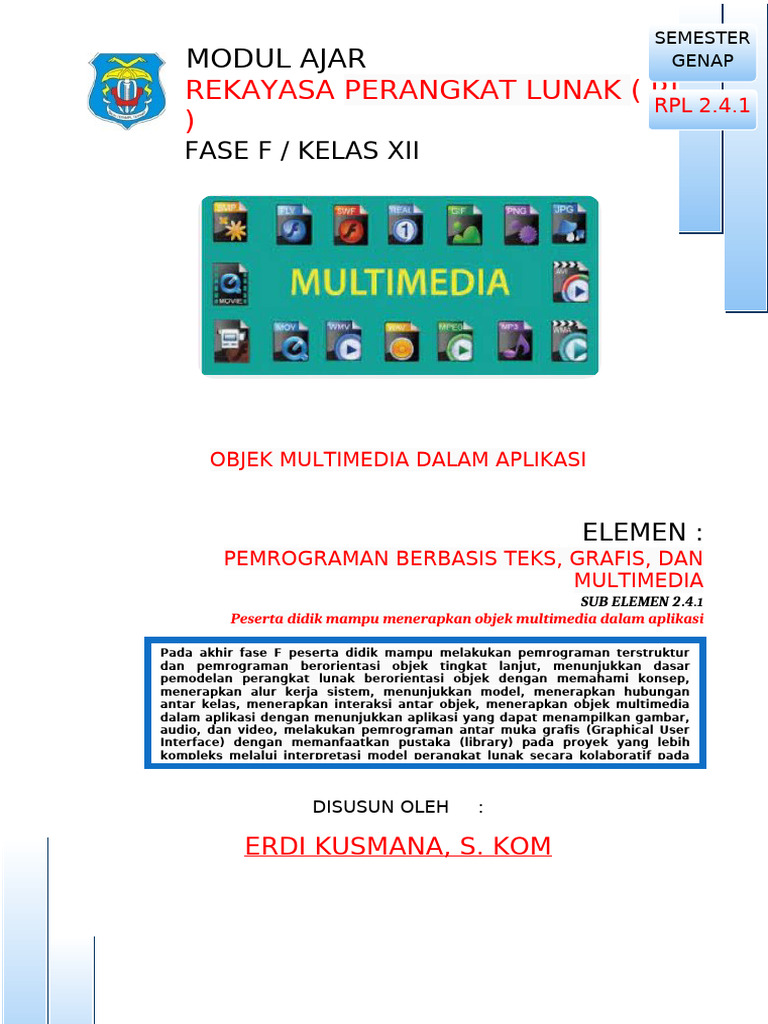 Modul Ajar RPL 2.4.1 Genap Xii 2024. | PDF