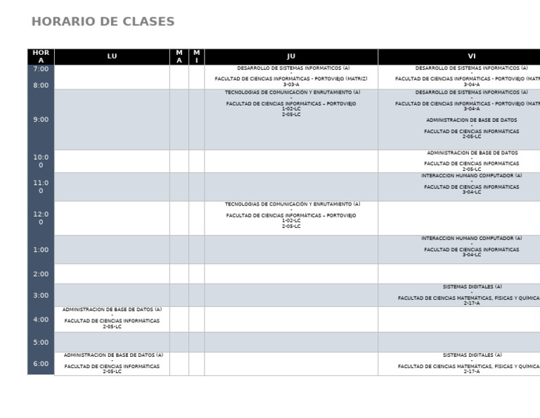 IC Sun Sat Weekly Schedule 8 6pm Template 27209 WORD ES | PDF