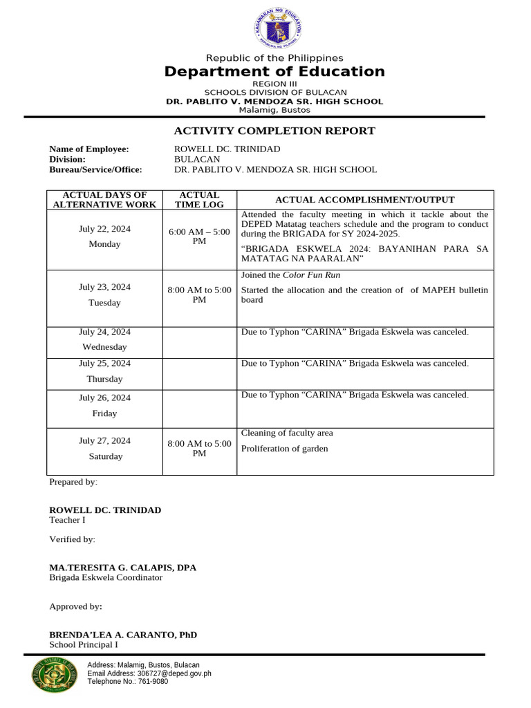 Acr Brigada 2024-2025 Individual RDCT | PDF