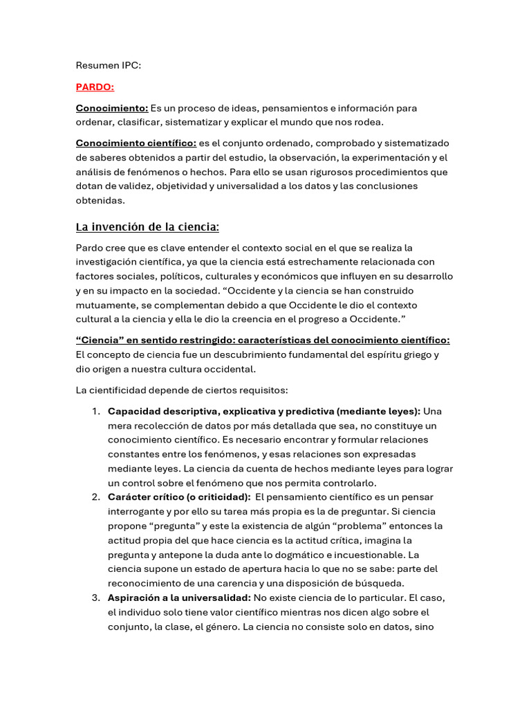 Resumen IPC Definitivo | PDF