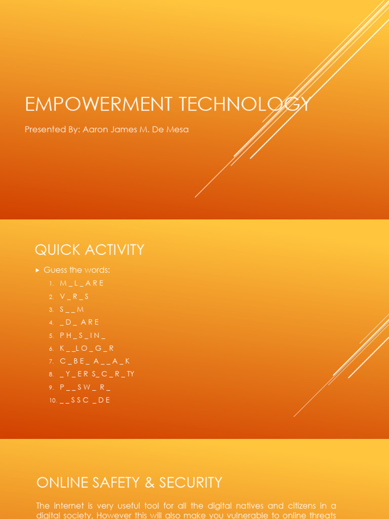 Empowerment Technology Lesson 2 | PDF | Malware | Security