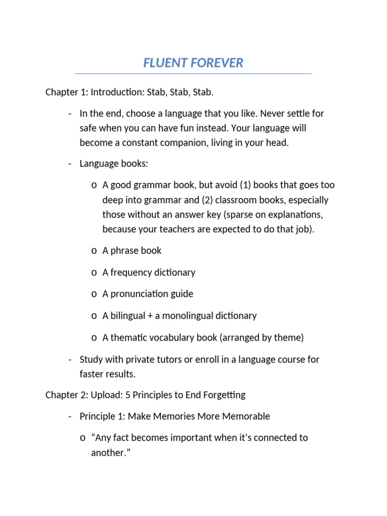 Fluent Forever | PDF