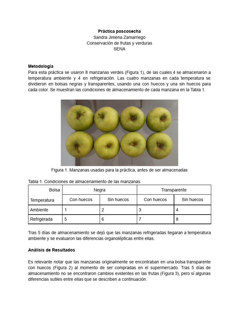 Práctica Poscosecha | PDF