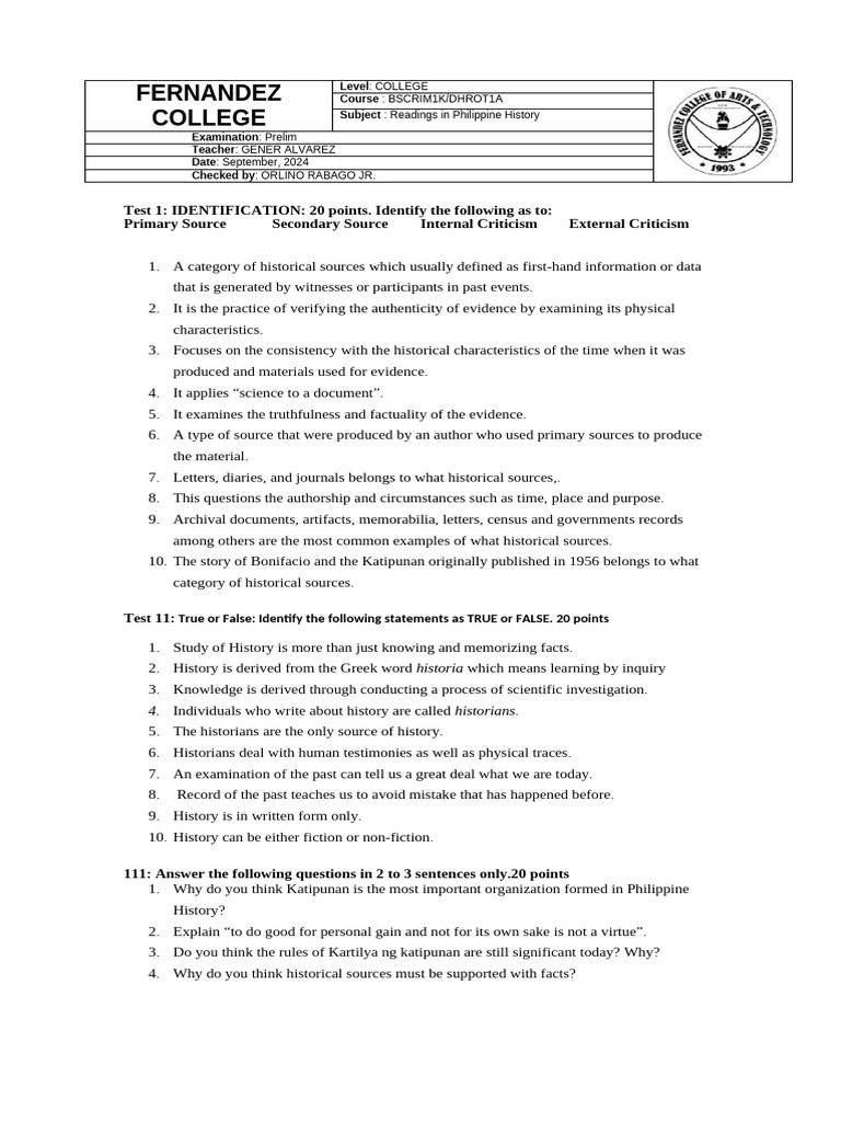 RPH Prelim Exam - For Merge | PDF